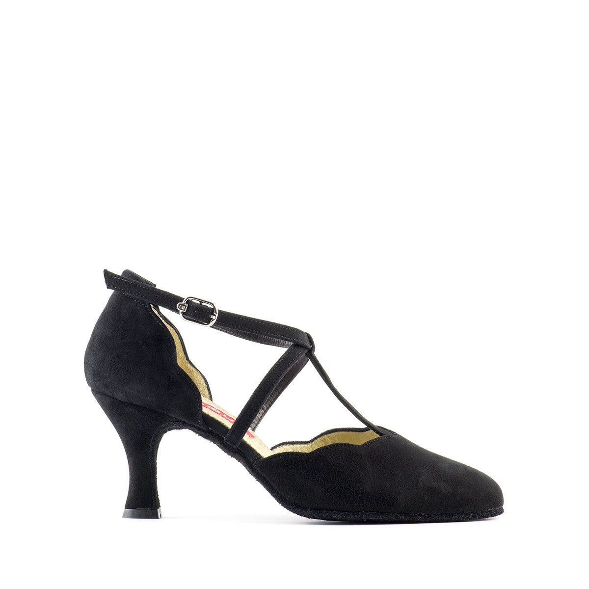 Paoul Enrosque Ladies Argentine Tango Dance Shoe with T-Bar and Scallo ...