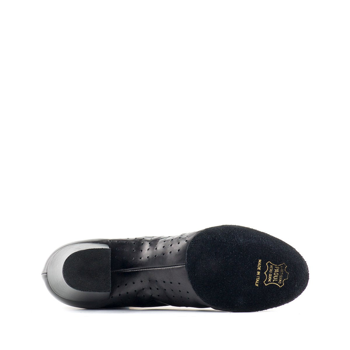 Paoul Fly Men's Black Leather Latin Dance Shoe with Perforation for Su ...