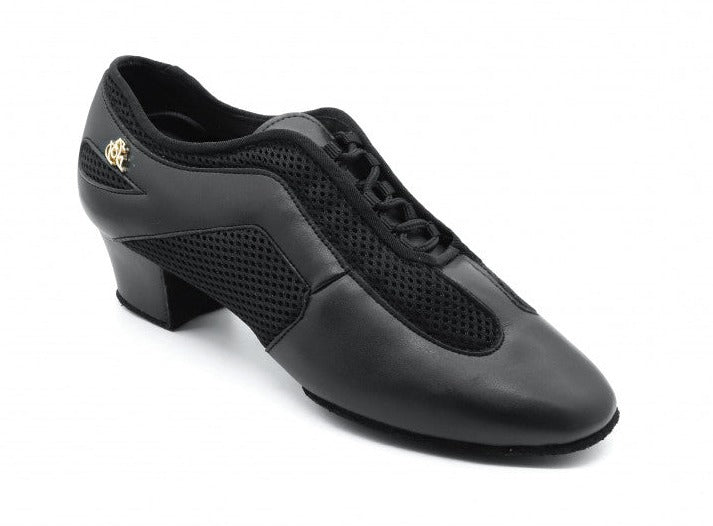 BD Dance AM-3 Leather and Mesh Practice or Teaching Shoe with Cuban He ...